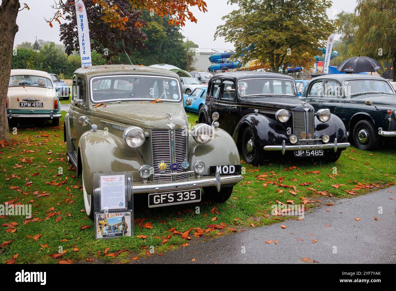 1948 Austin 16 in line with an Austin 8 at a classic car show in ...