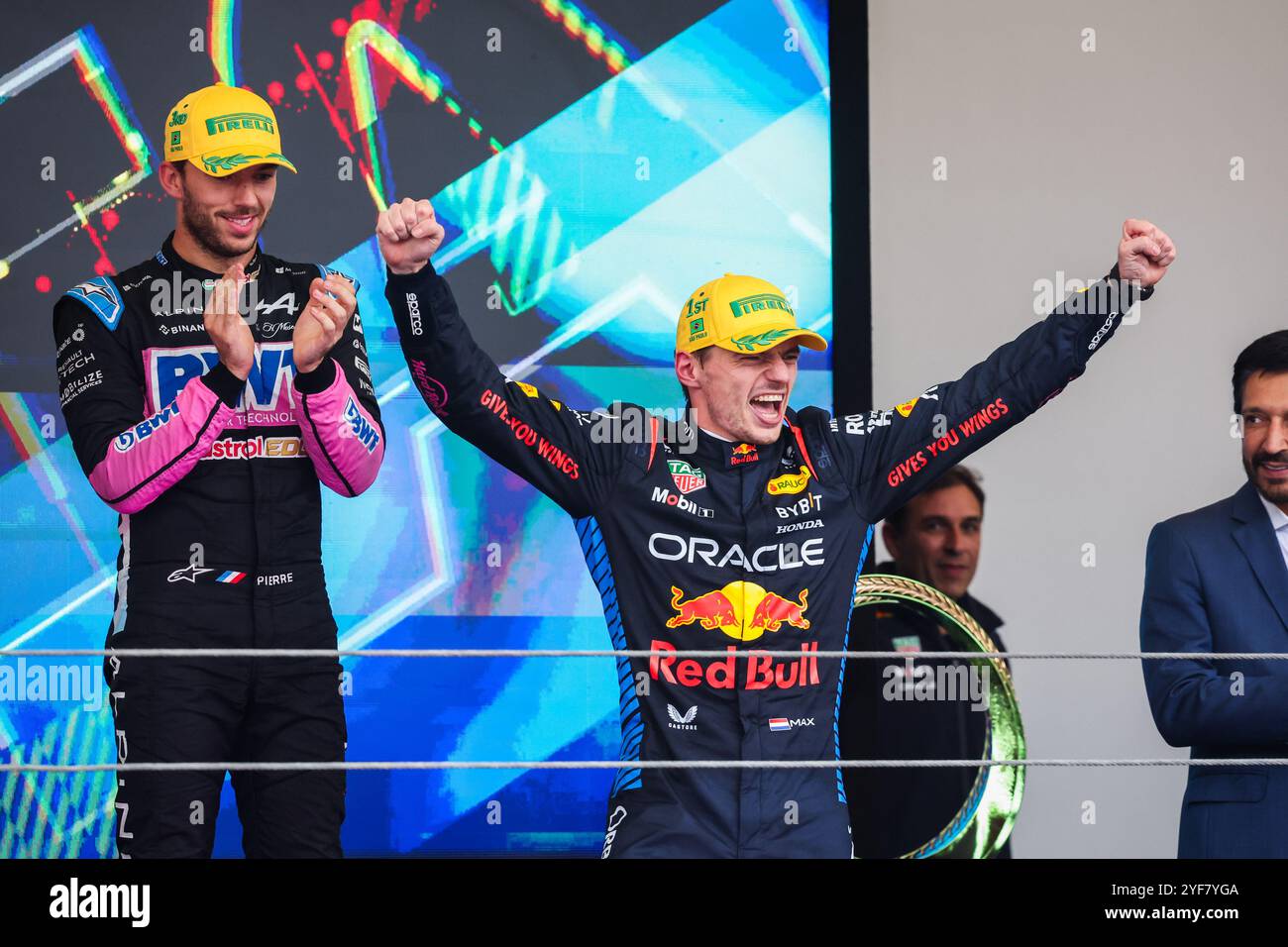 VERSTAPPEN Max (ned), Red Bull Racing RB20, portrait podium during the ...