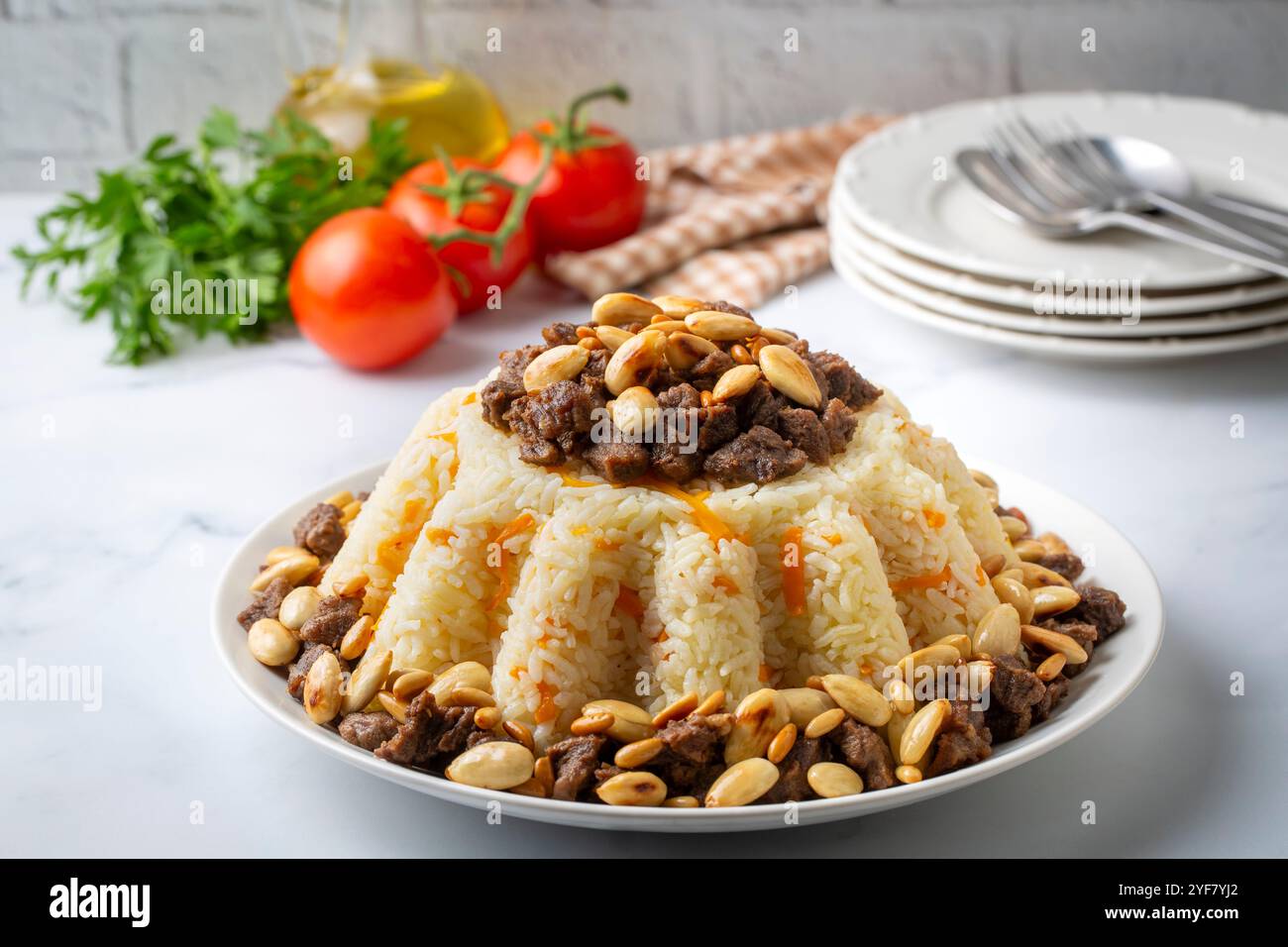 Traditional pilaf; carrot, meat pilaf, Persian pilaf. Turkish name ...