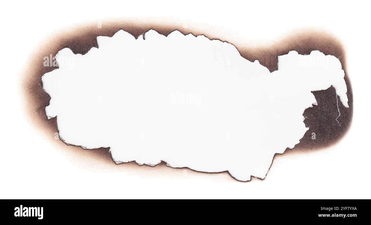 Burnt paper holes realistic vector illustration Stock Vector Image ...