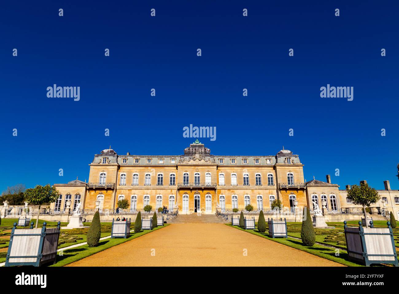 Exterior of early 18th century country mansion Wrest House, Wrest Park ...