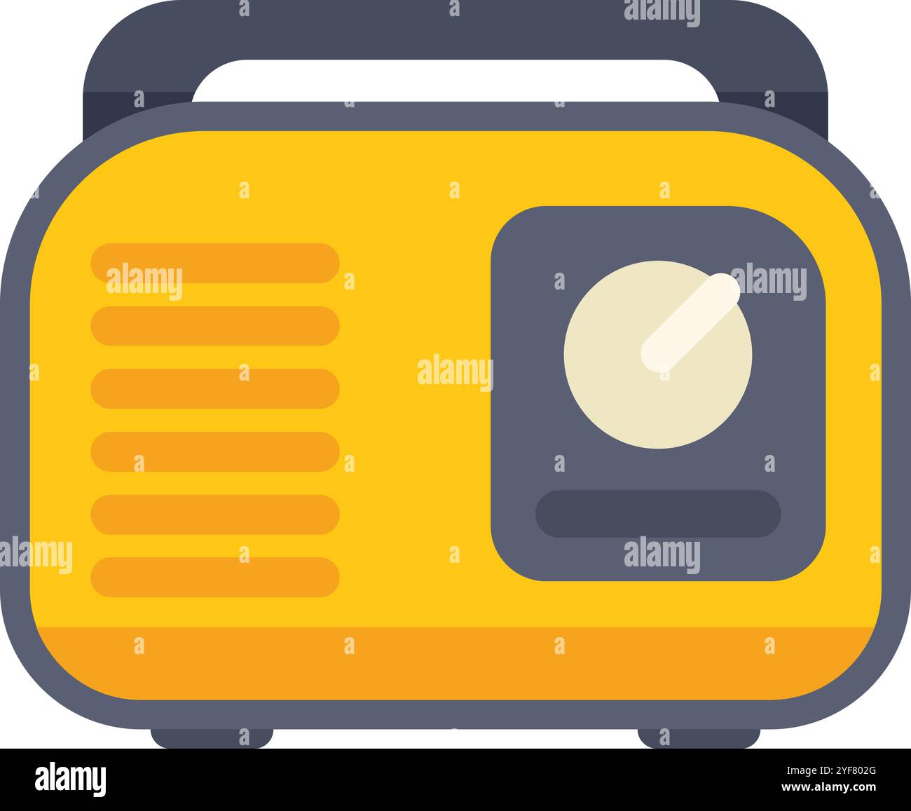 Minimalist vector illustration of a vintage radio receiver isolated on ...