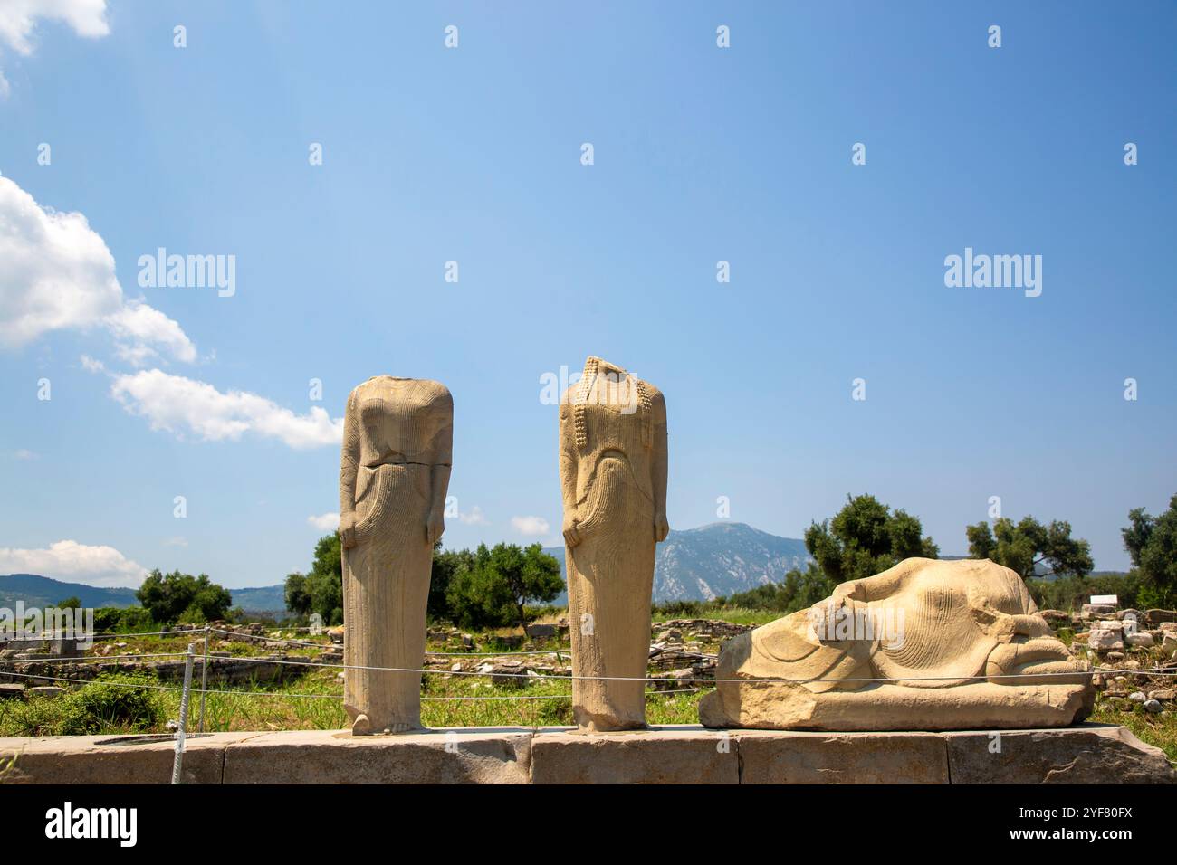 Samos Island, Greece - June 18, 2023, statue of Hera at Samos, Heraion ...