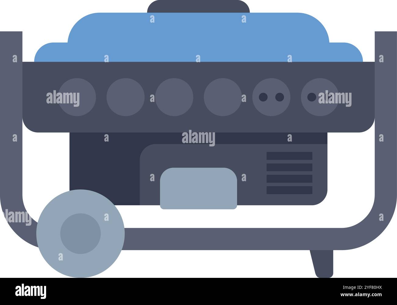 Portable backup generator is converting fuel into electrical energy ...
