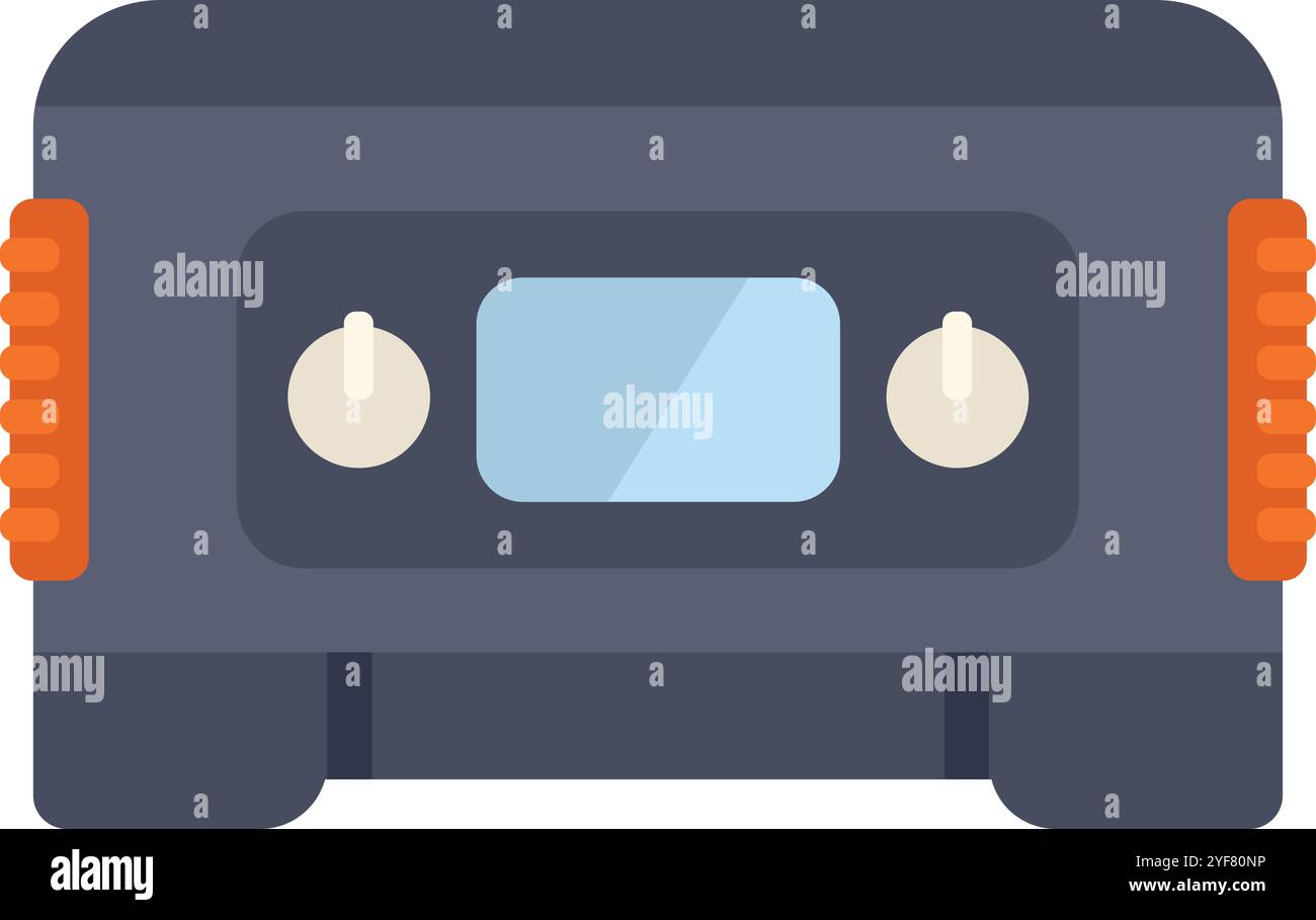 This is an illustration of a retro walkman cassette player for ...