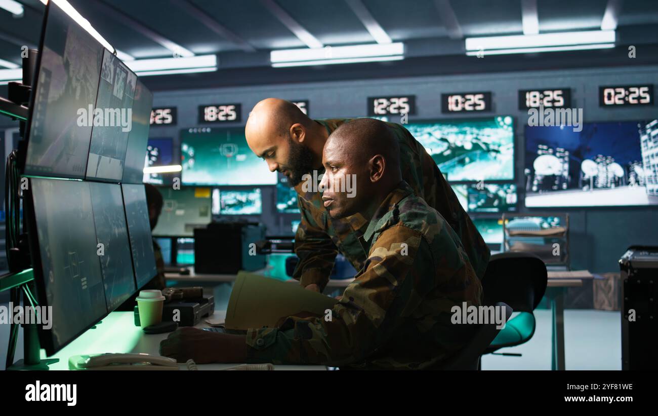 Military officers look intel folder hi-res stock photography and images ...