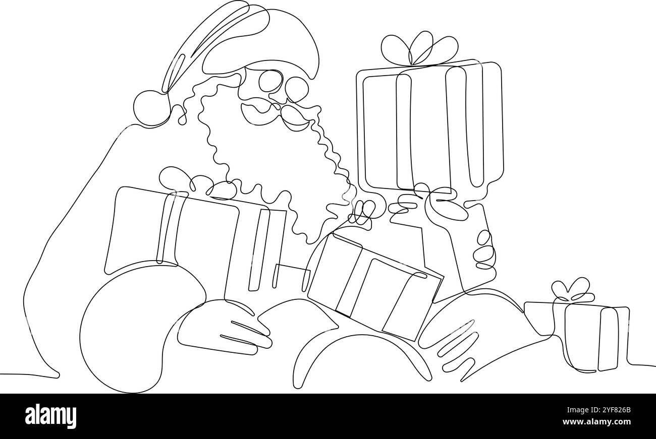 Santa claus in chimney isolated Black and White Stock Photos & Images ...
