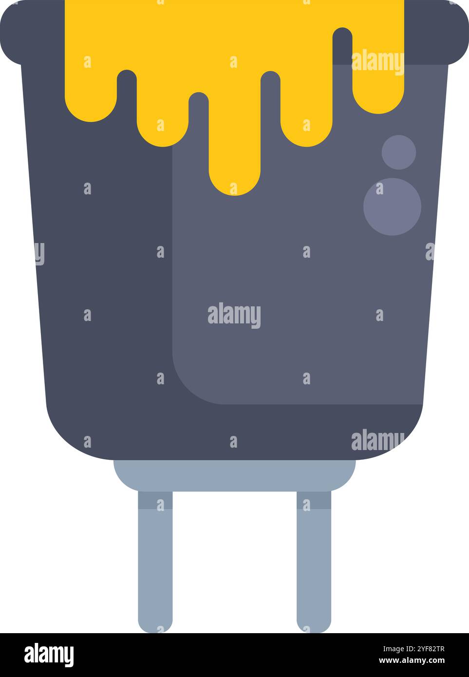 Illustration of an electrical socket with a melted plug, representing ...