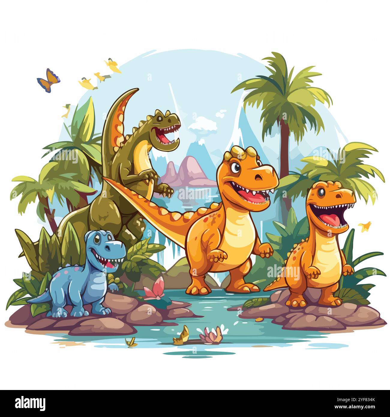 The jungle adventure Stock Vector Images - Alamy