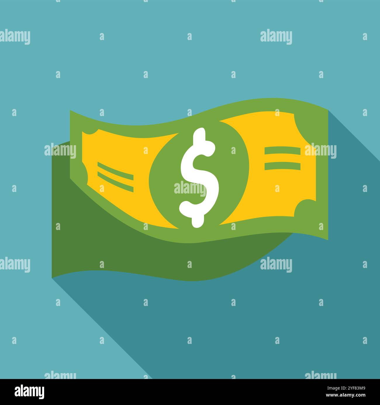 Waving dollar bill representing economic concepts, financial ...
