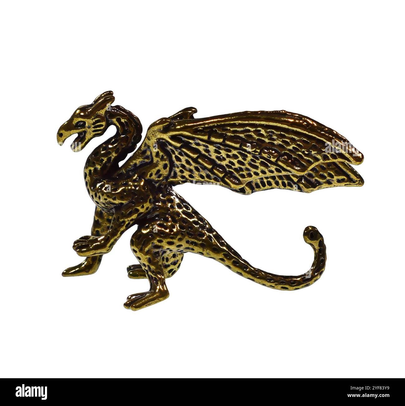 A brass dragon for a symbol of power Stock Photo - Alamy