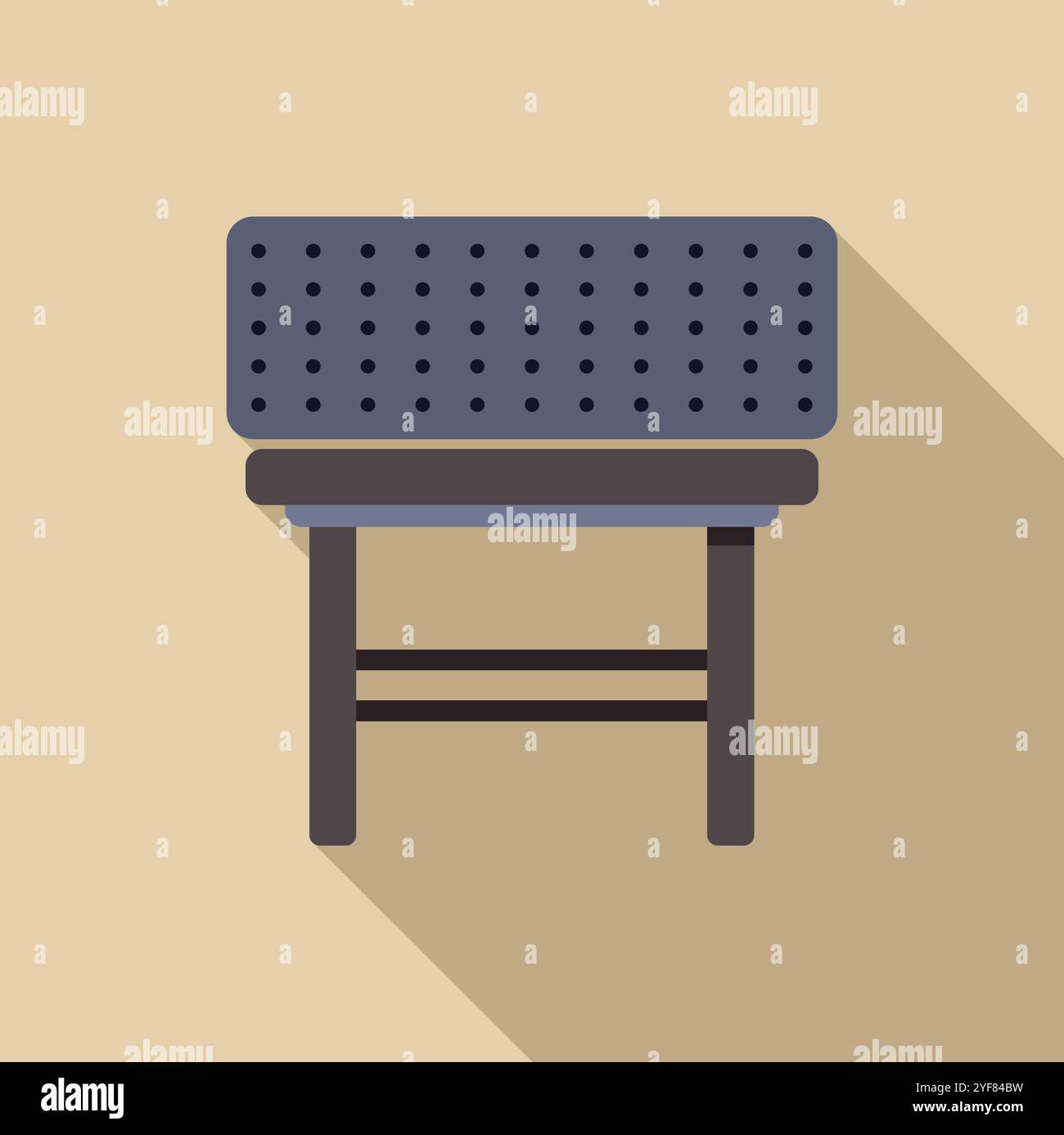 Metal and wood bench providing a place to sit in a waiting room or ...