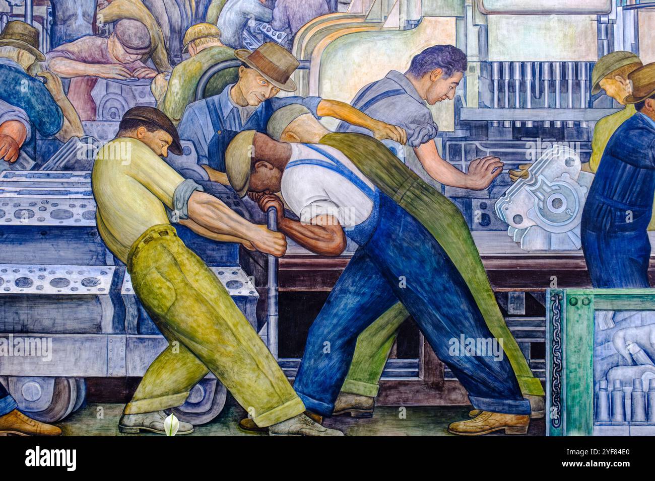 Detroit Auto Industry Murals, frescoes by Mexican fresco artist Diego ...