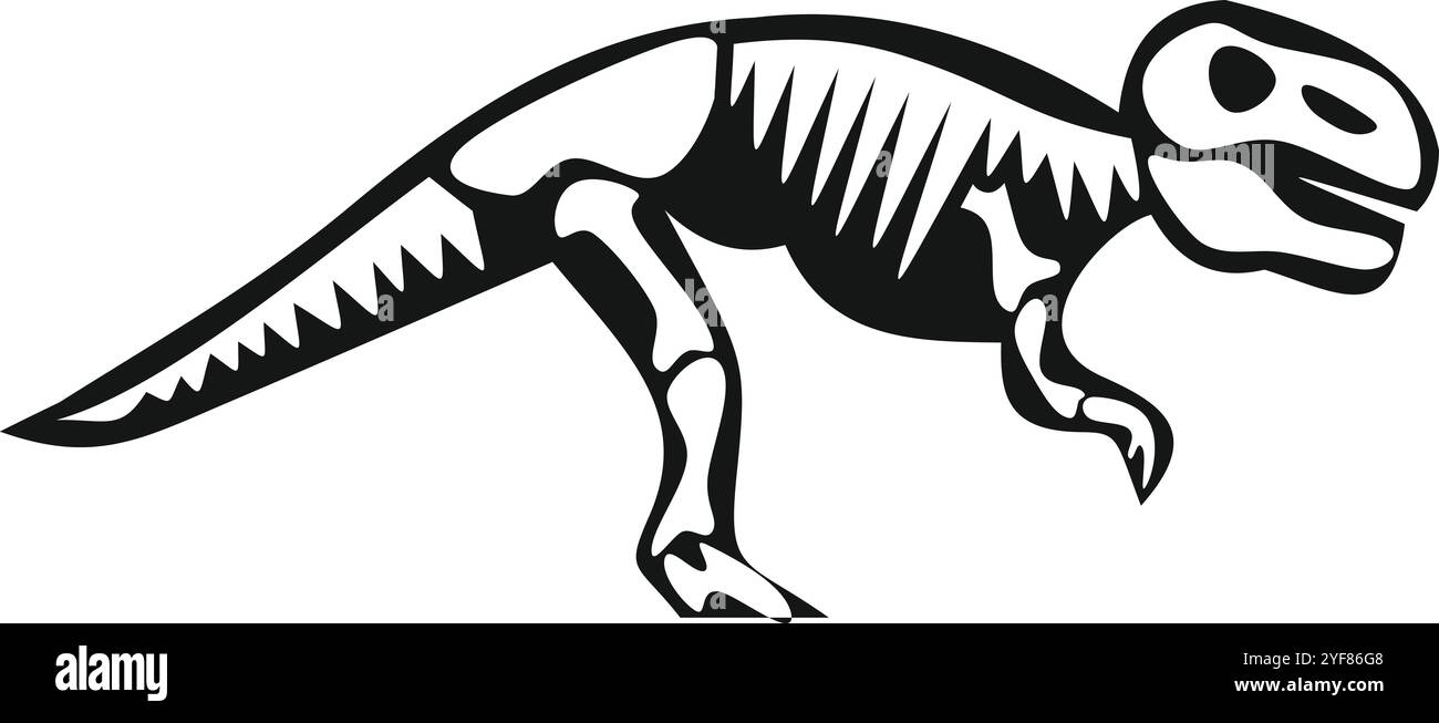 Tyrannosaurus rex skeleton drawing hi-res stock photography and images ...