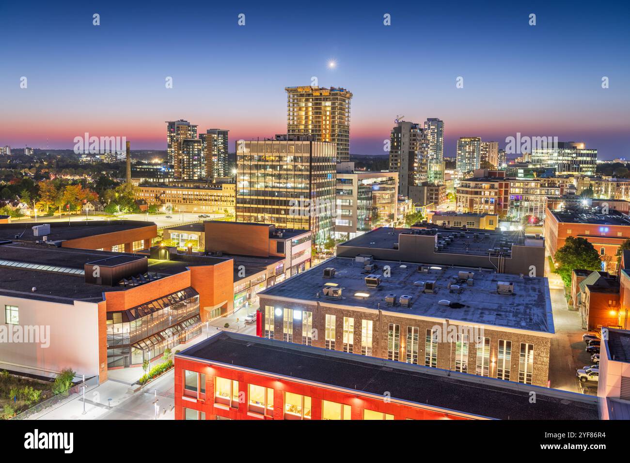 Kitchener, Ontario, Canada cityscape at twilight Stock Photo - Alamy