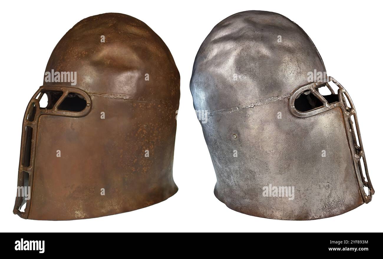 Knights helmet side view Cut Out Stock Images & Pictures - Alamy
