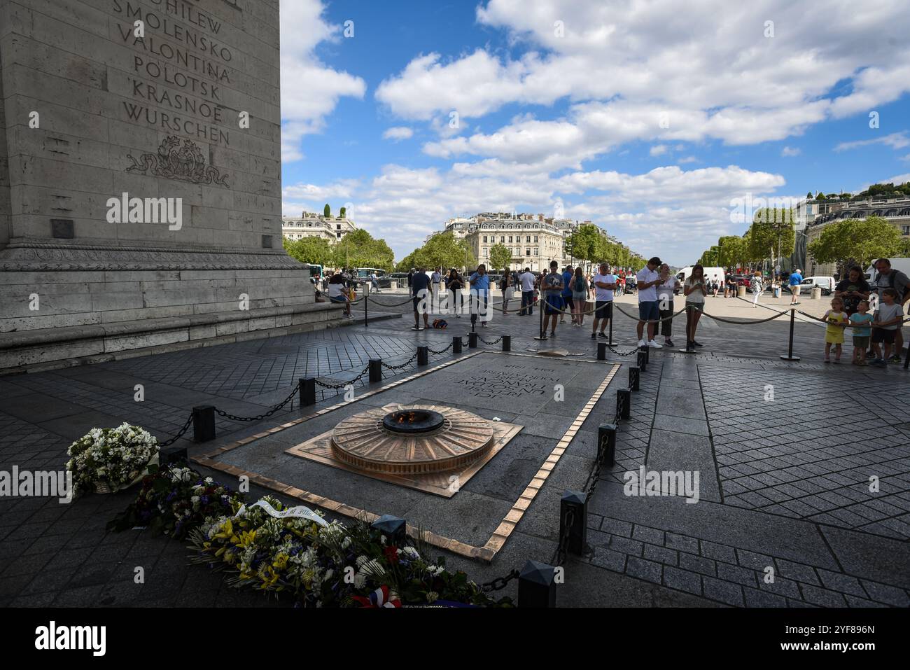 The Tomb of the Unknown Soldier beneath the Arc de Triomphe - Paris ...