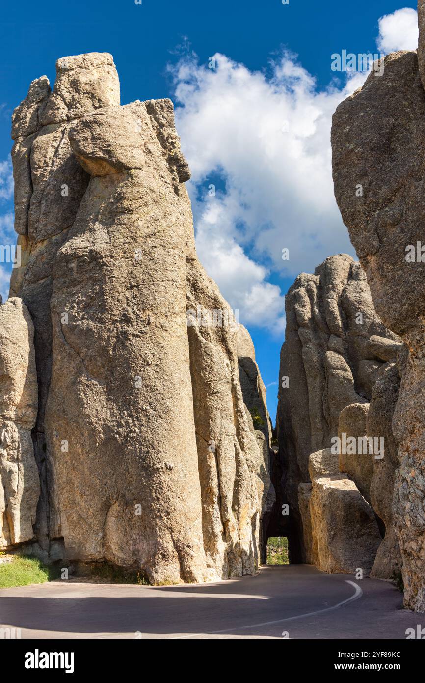 Needles Eye tunnel in Custer State Park, South Dakota Stock Photo - Alamy