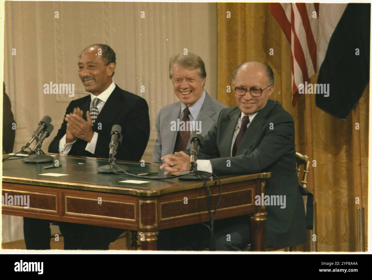 US President Jimmy Carter, Menahem Begin and Anwar Sadat - The Camp ...