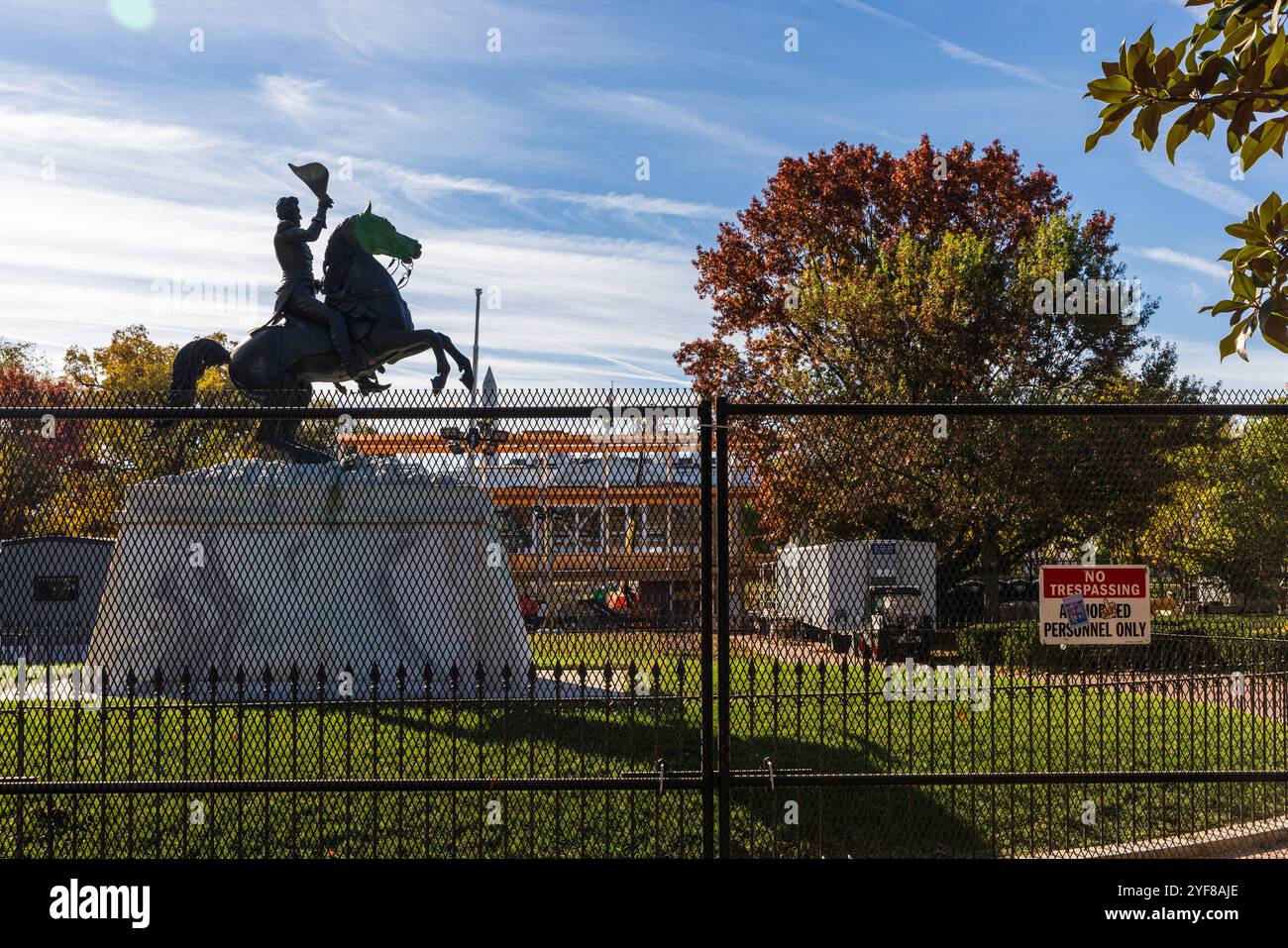 WASHINGTON D.C., USA - NOVEMBER 2, 2024: The White House in preparation ...