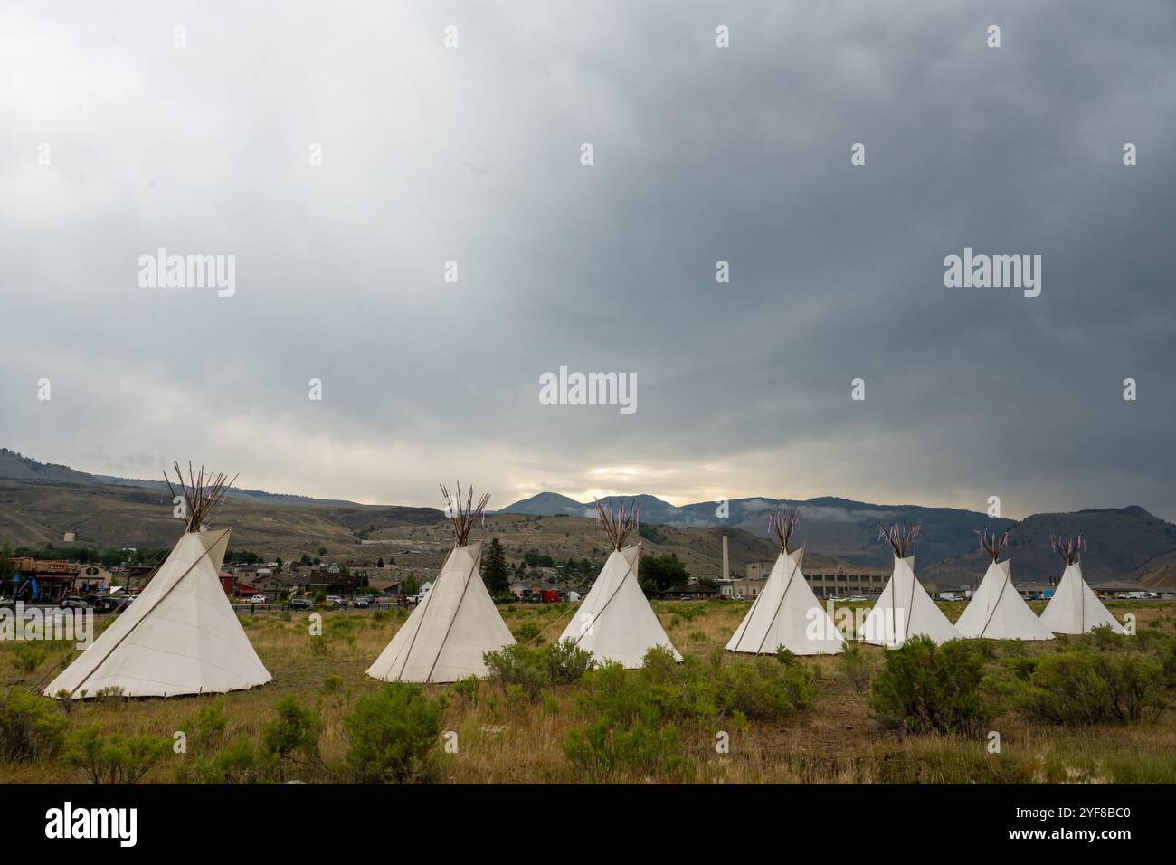 Indian teepees stand in native hi-res stock photography and images - Alamy