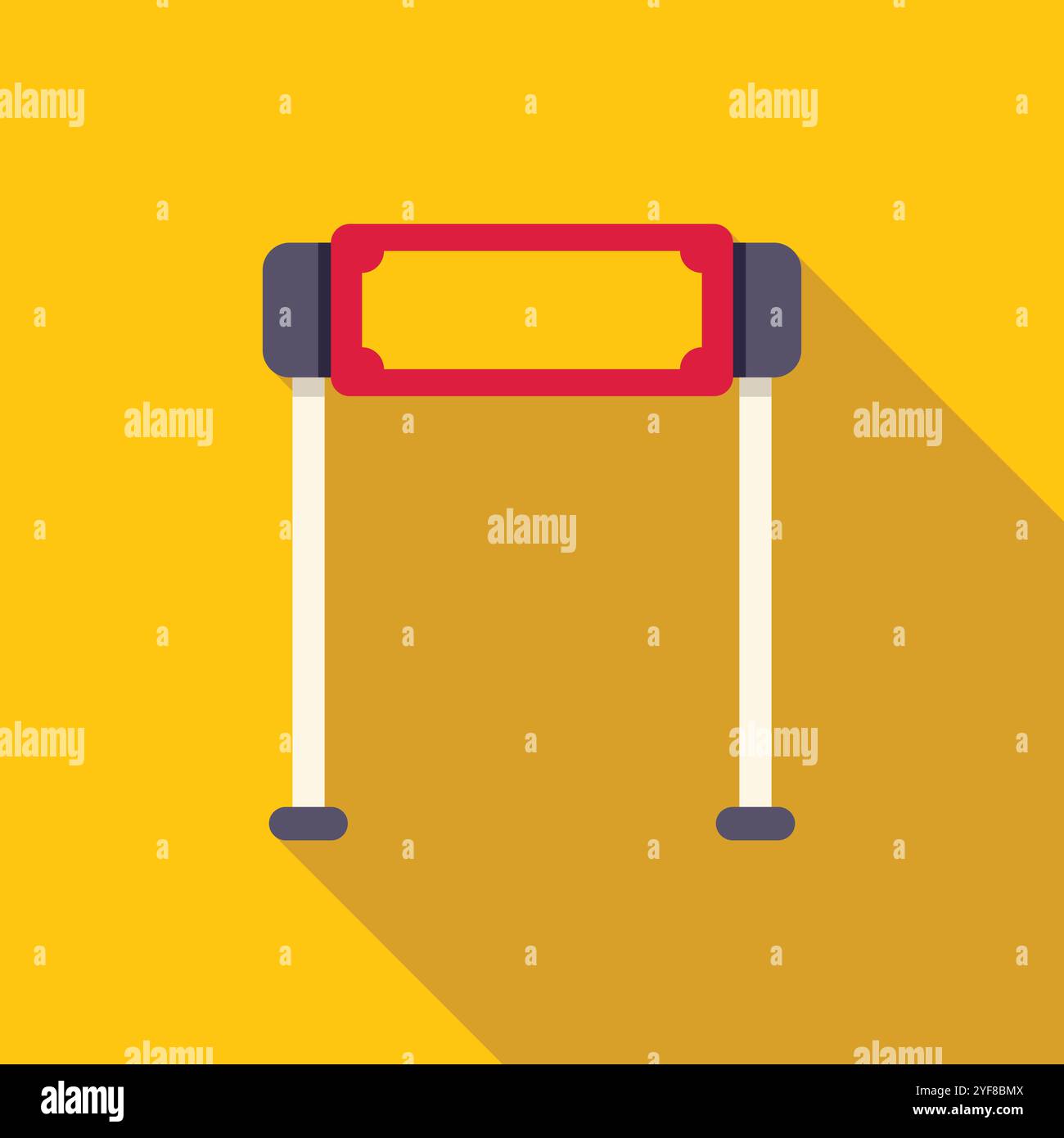 Horizontal turnstile gate entrance with blank sign for access control ...