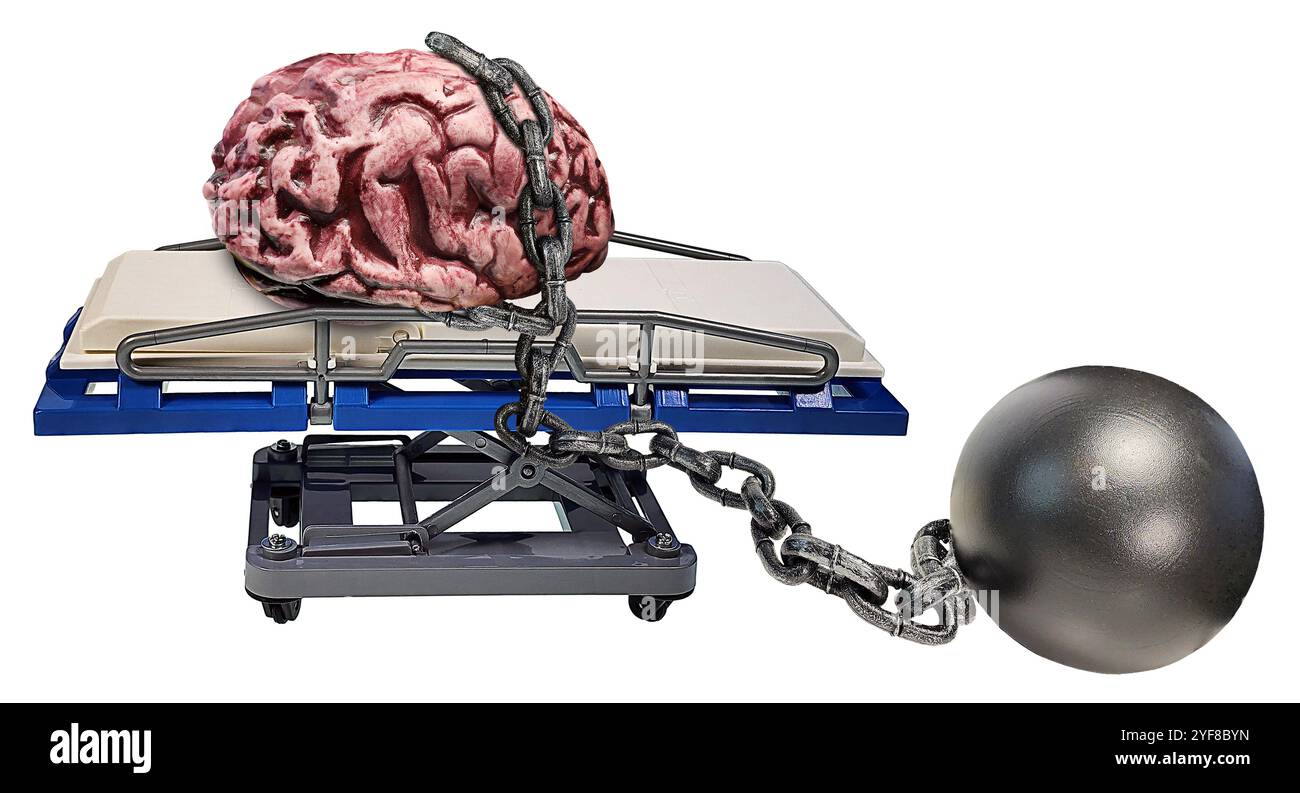 Mental hospital patient bed Cut Out Stock Images & Pictures - Alamy