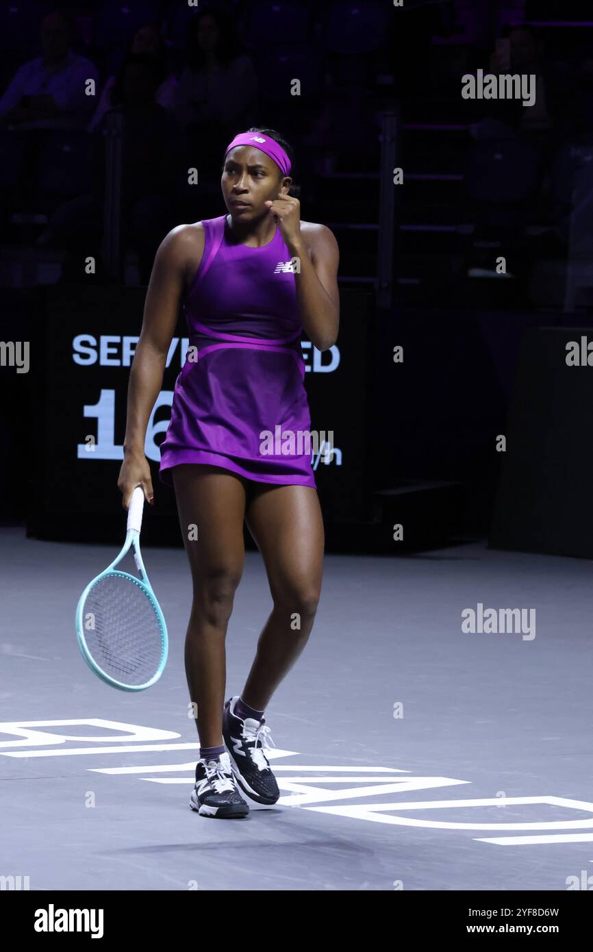 Riyadh, Saudi Arabia. 3rd Nov, 2024. Coco Gauff of the United States ...
