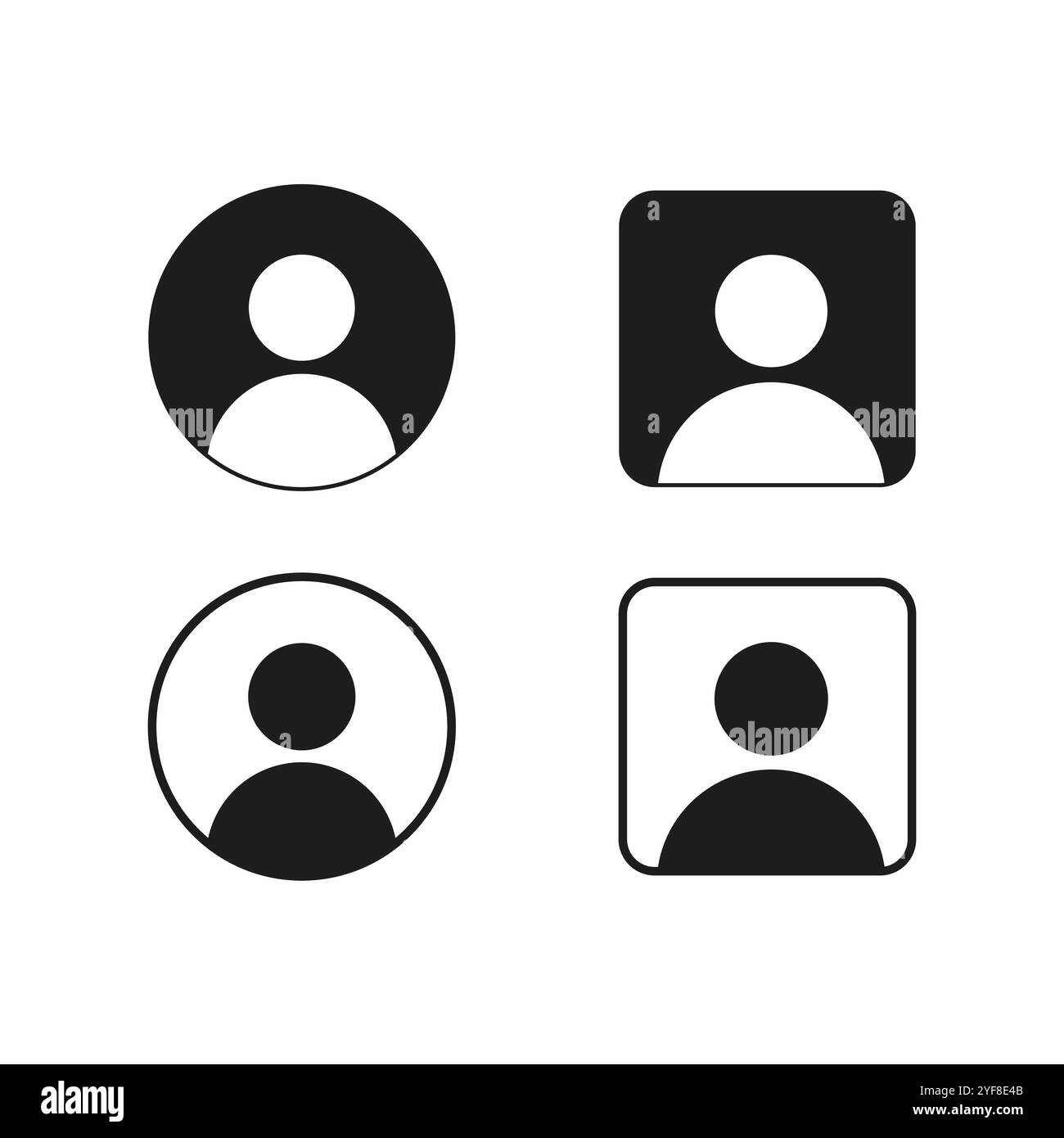 Profile icon. User symbol. Avatar shape. Vector illustration Stock ...