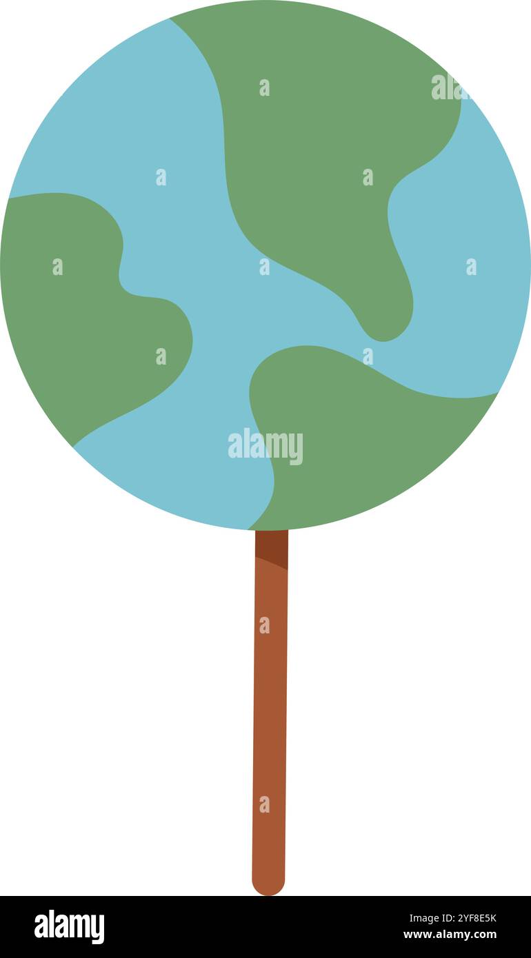 Earth Stick Sign Stock Vector Image & Art - Alamy