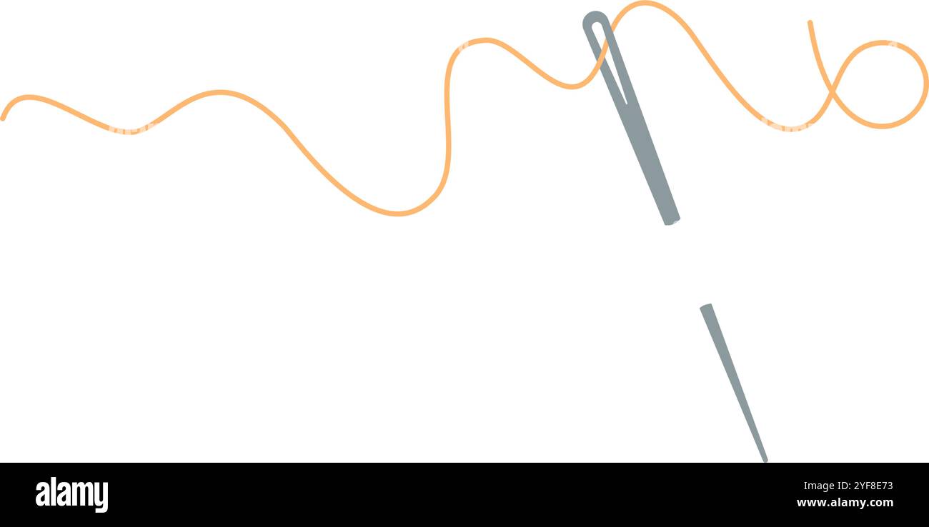 Sewing Thread And Needle Icon Stock Vector Image & Art - Alamy