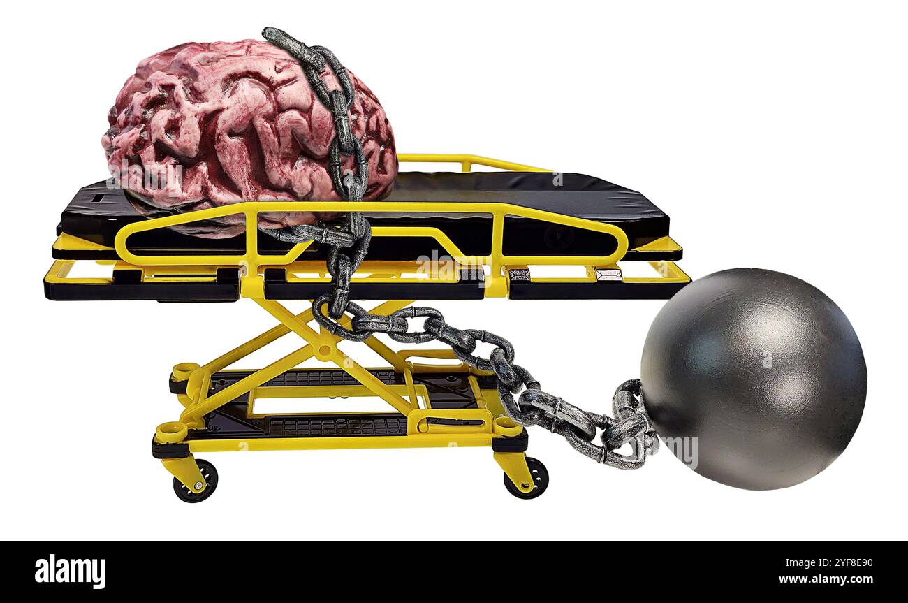 Mental hospital patient bed Cut Out Stock Images & Pictures - Alamy