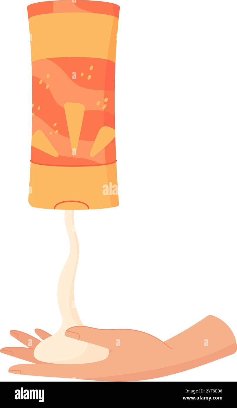 Hand Squeeze Sun Block Lotion Tube Stock Vector Image & Art - Alamy