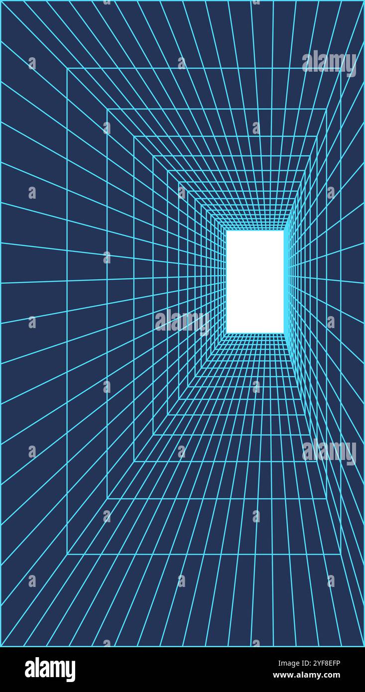 Y2k 3d Grid Portal Stock Vector Image & Art - Alamy
