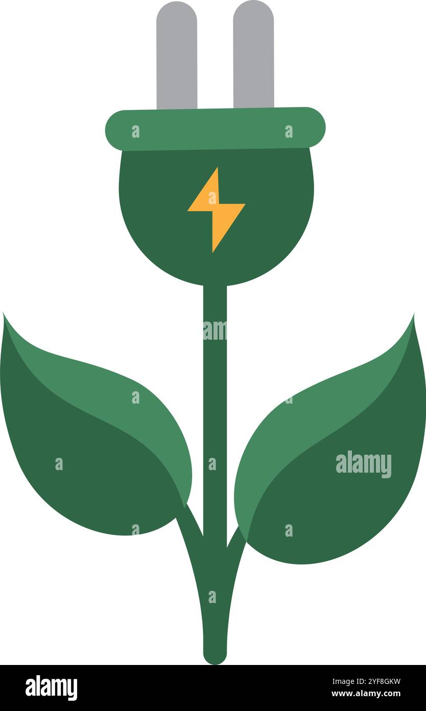 eco plant plug renewable energy Stock Vector Image & Art - Alamy