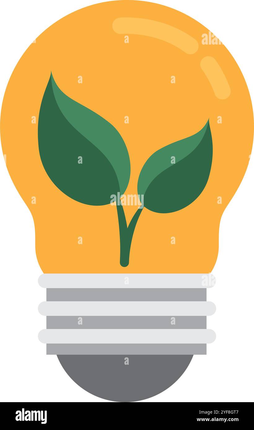 ecology leaf in bulb renewable energy Stock Vector Image & Art - Alamy