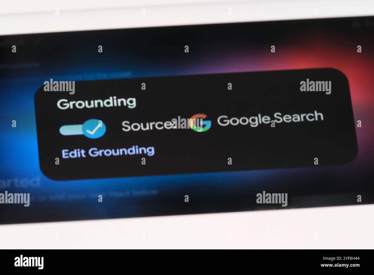 Grounding with Google Search. Google AI search Stock Photo - Alamy