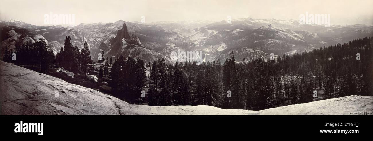 View From the Sentinel Dome, Yosemite photographed by Carleton Watkins ...