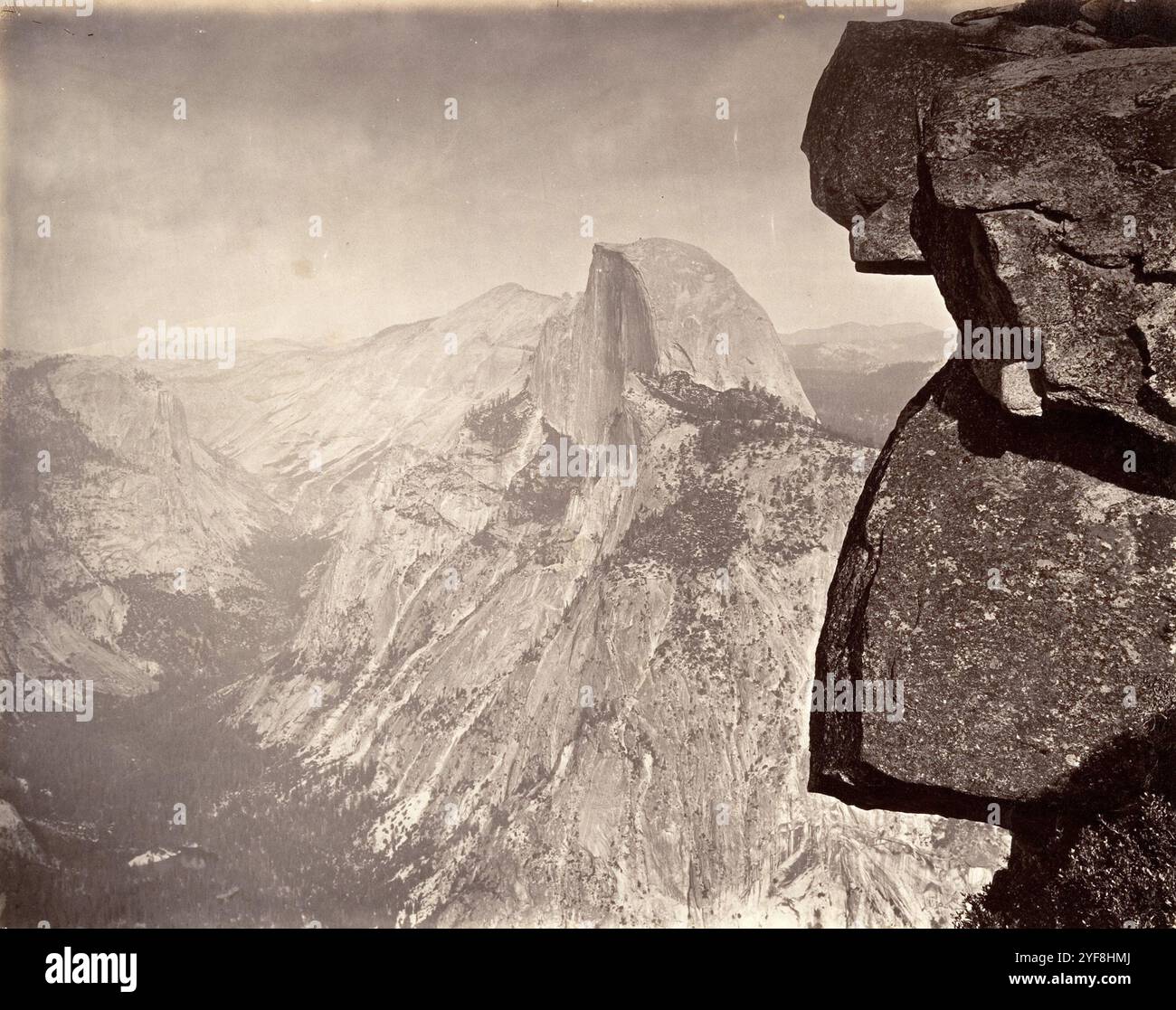 South Dome, Yosemite photographed by Carleton Watkins in 1872. He was a ...