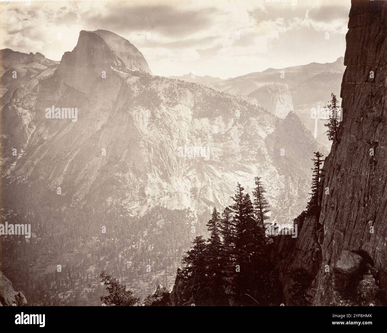 South Dome, Yosemite photographed by Carleton Watkins in 1872. He was a ...