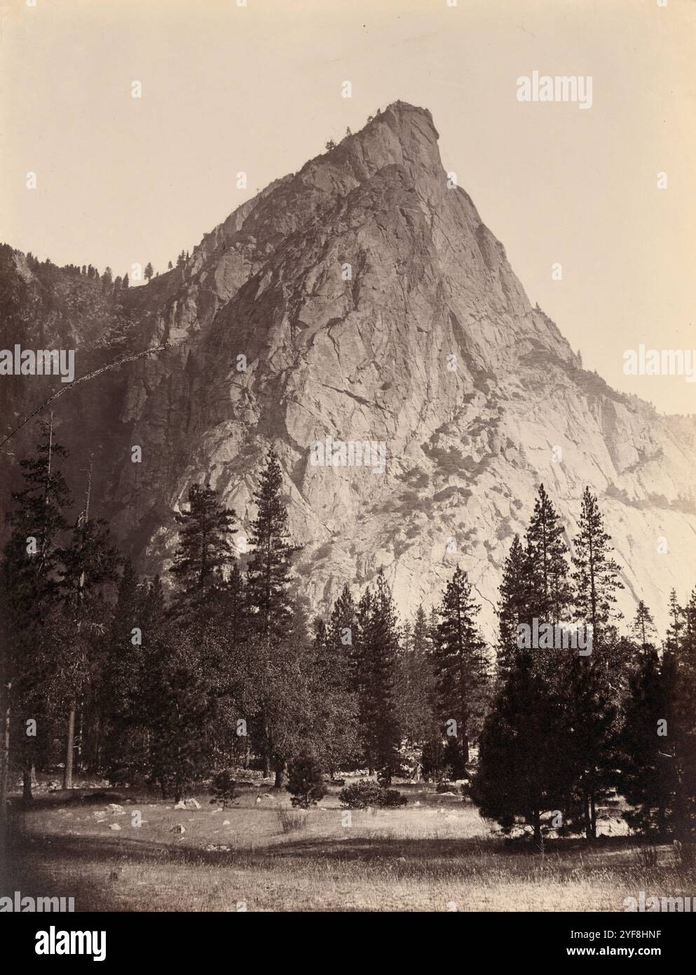 The Three Brothers, Yosemite photographed by Carleton Watkins in 1865 ...