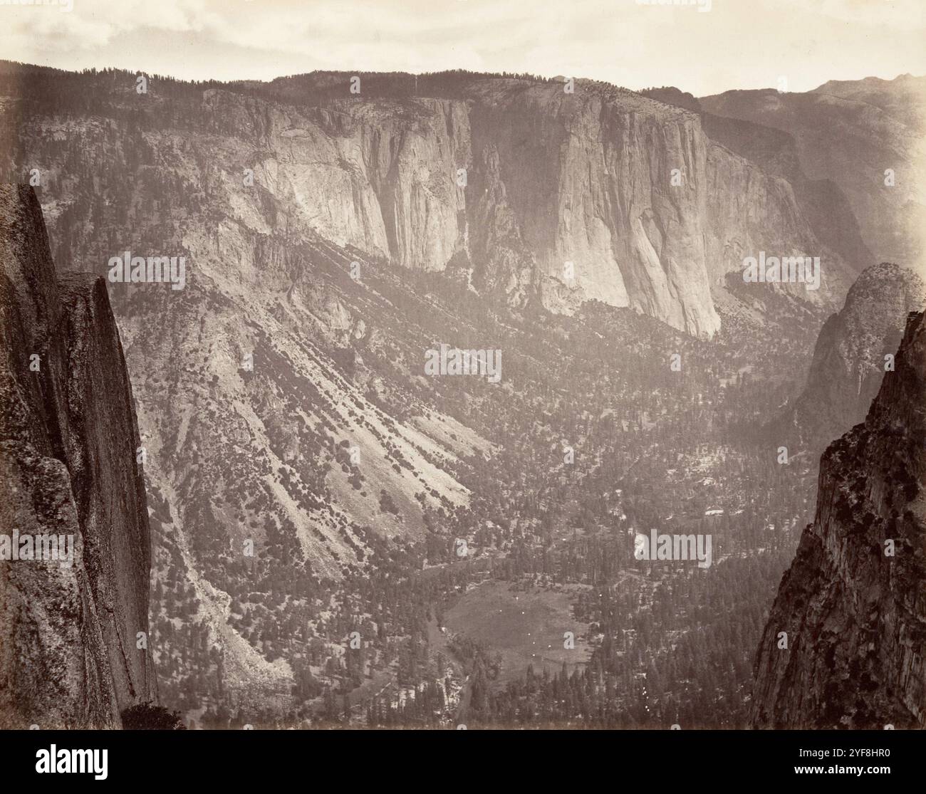 Yosemite Valley photographed by Carleton Watkins in 1872. He was a ...