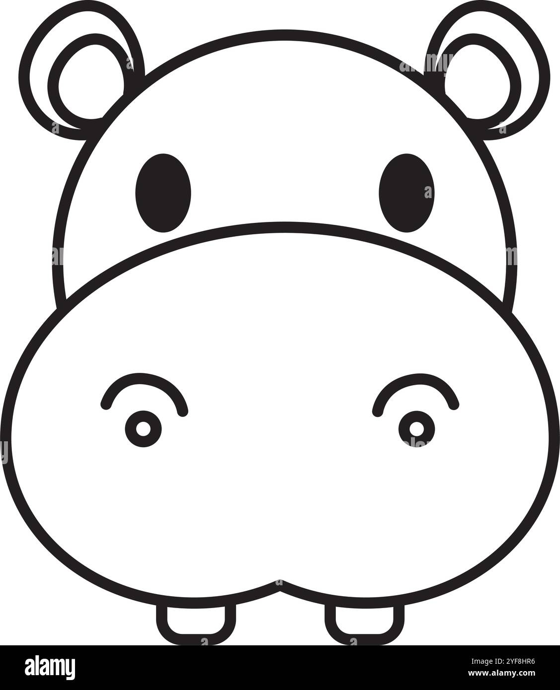 hippo head animal icon Stock Vector Image & Art - Alamy