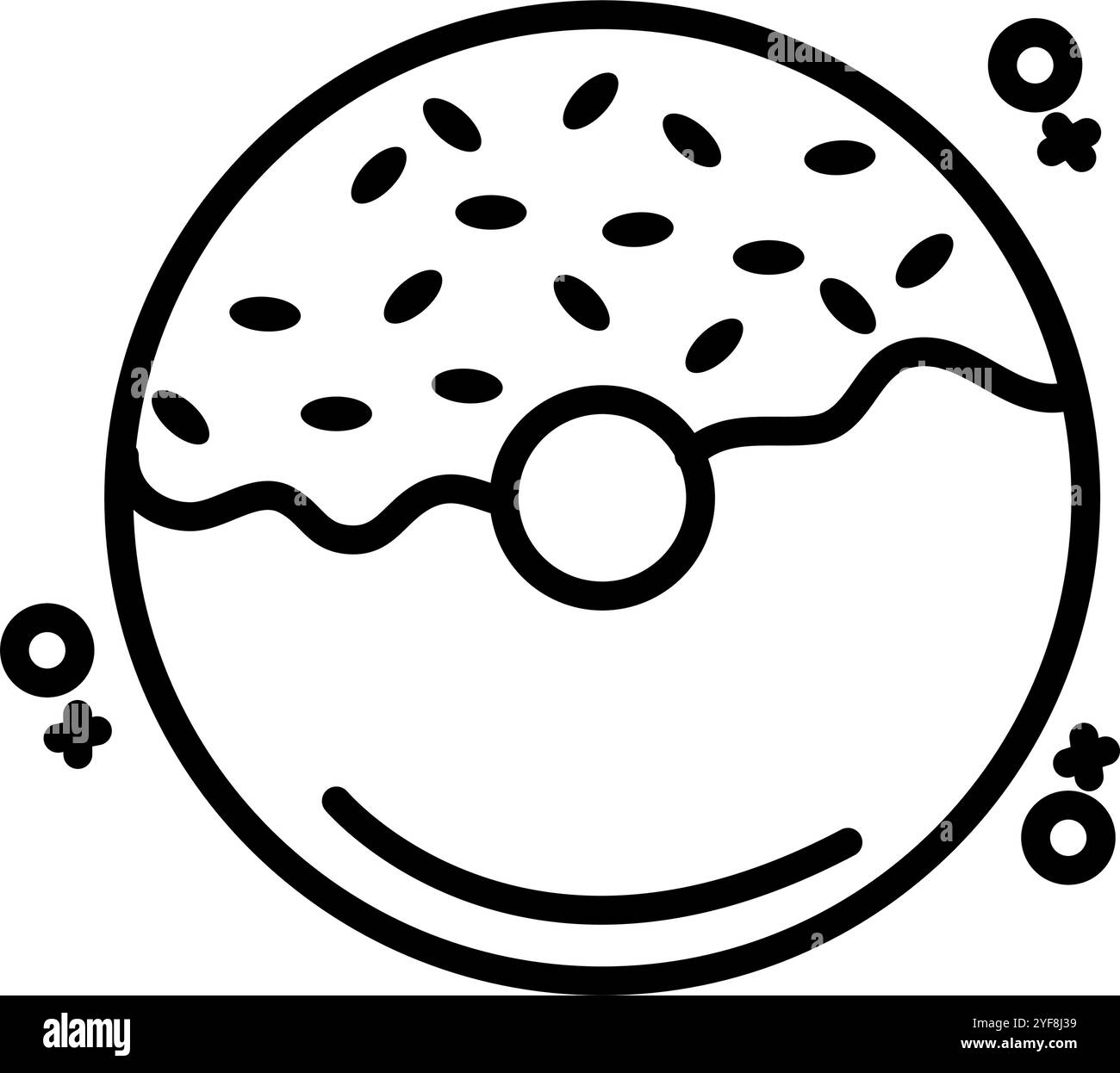 donut minimalist food icon Stock Vector Image & Art - Alamy