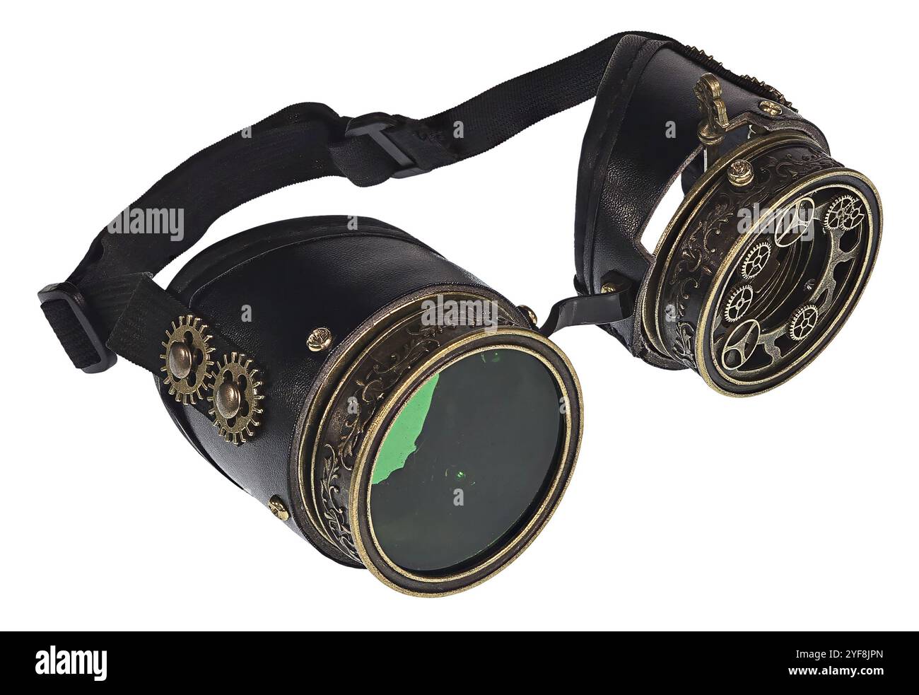 A set of heavy duty complex Steampunk goggles Stock Photo - Alamy