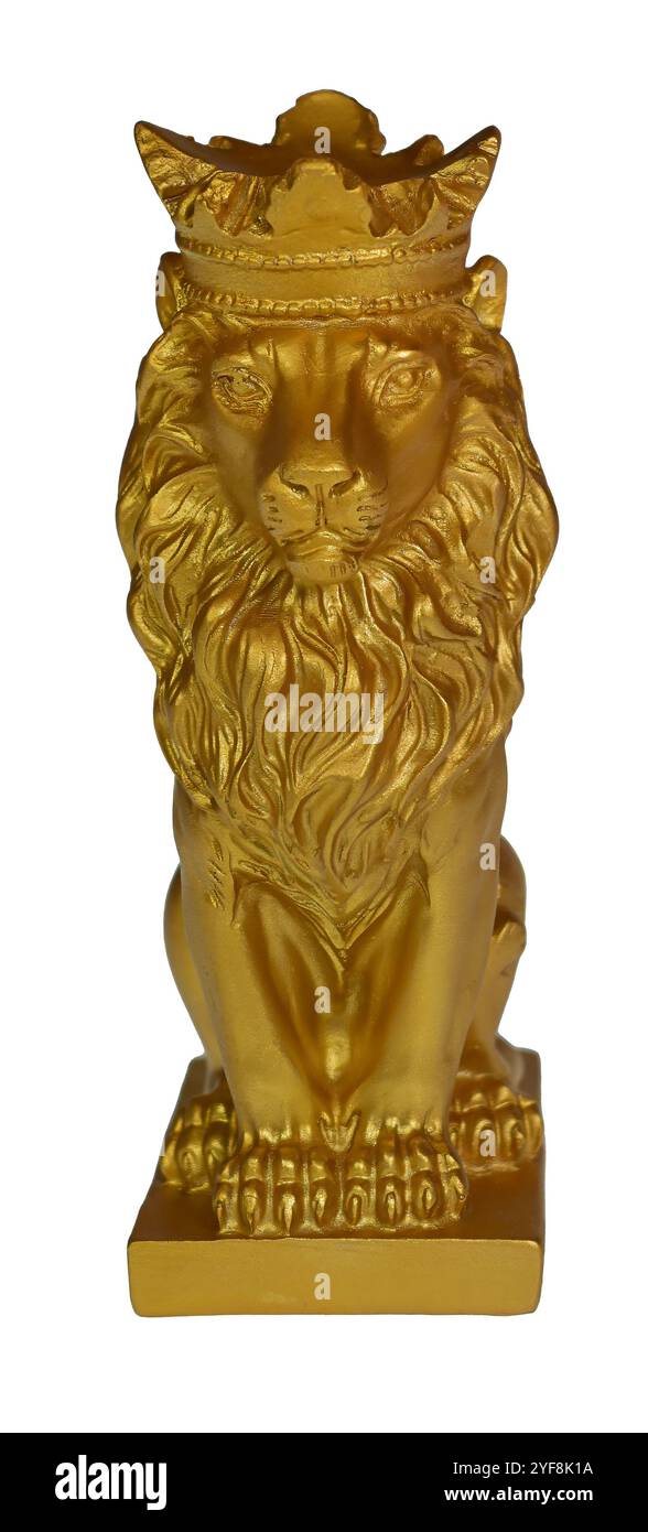 Golden lion crown statue hi-res stock photography and images - Alamy