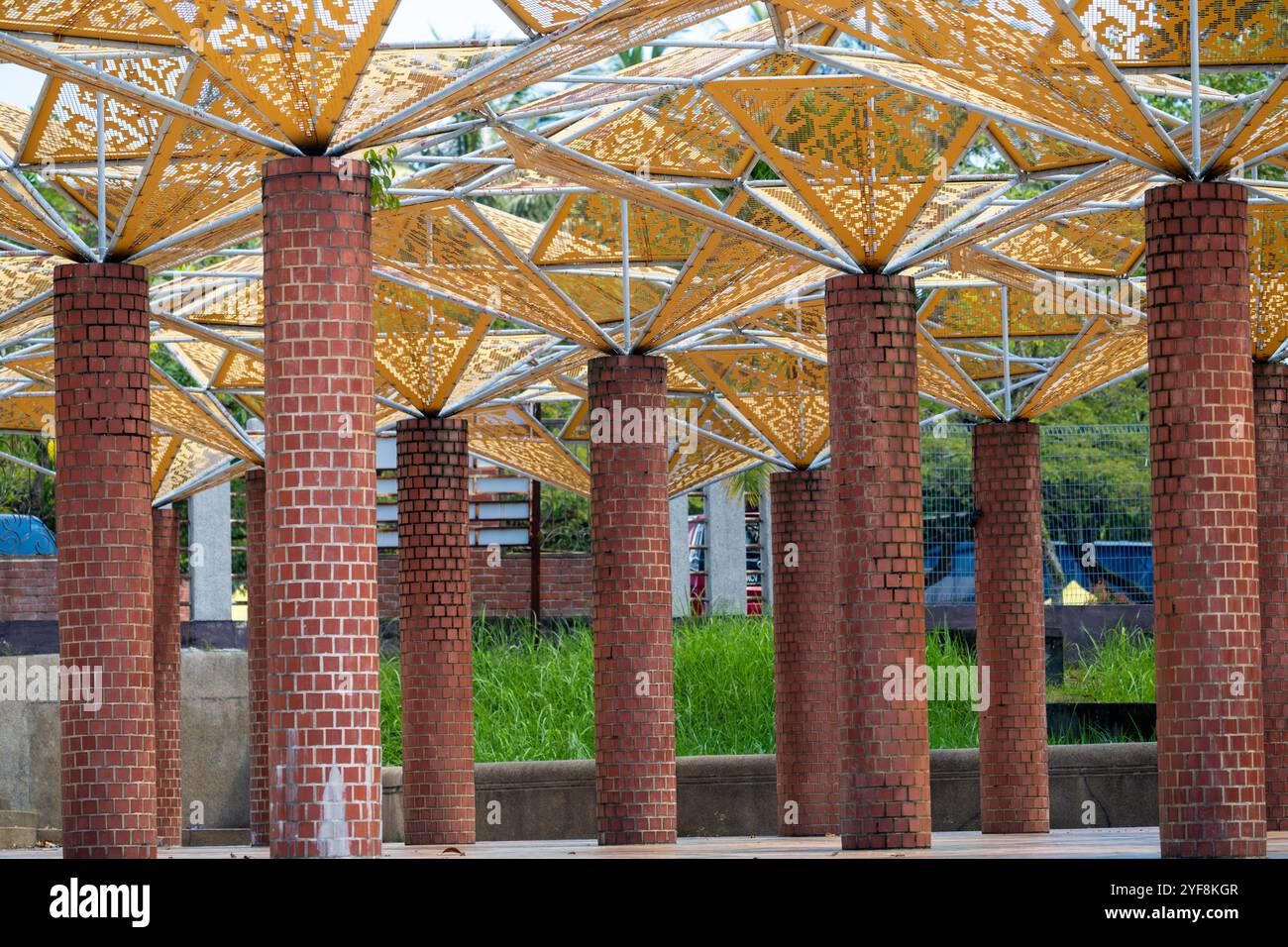 This captivating image showcases a striking architectural design ...