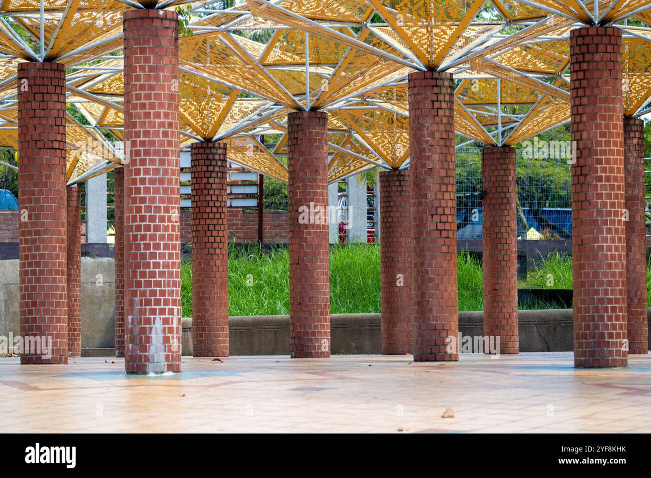 This captivating image showcases a striking architectural design ...