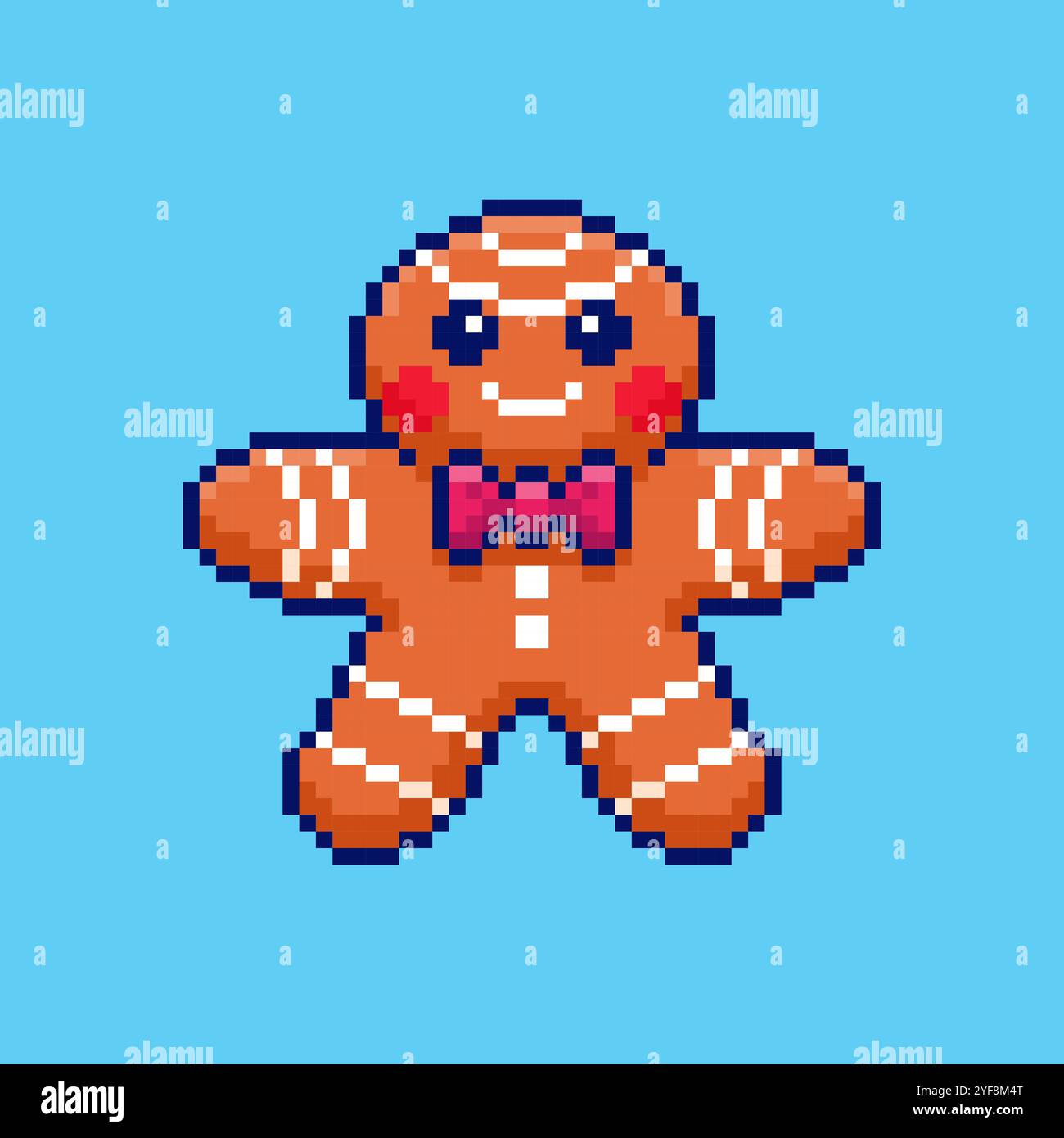 Pixel art Gingerbread Cookie game asset design Stock Vector Image & Art ...