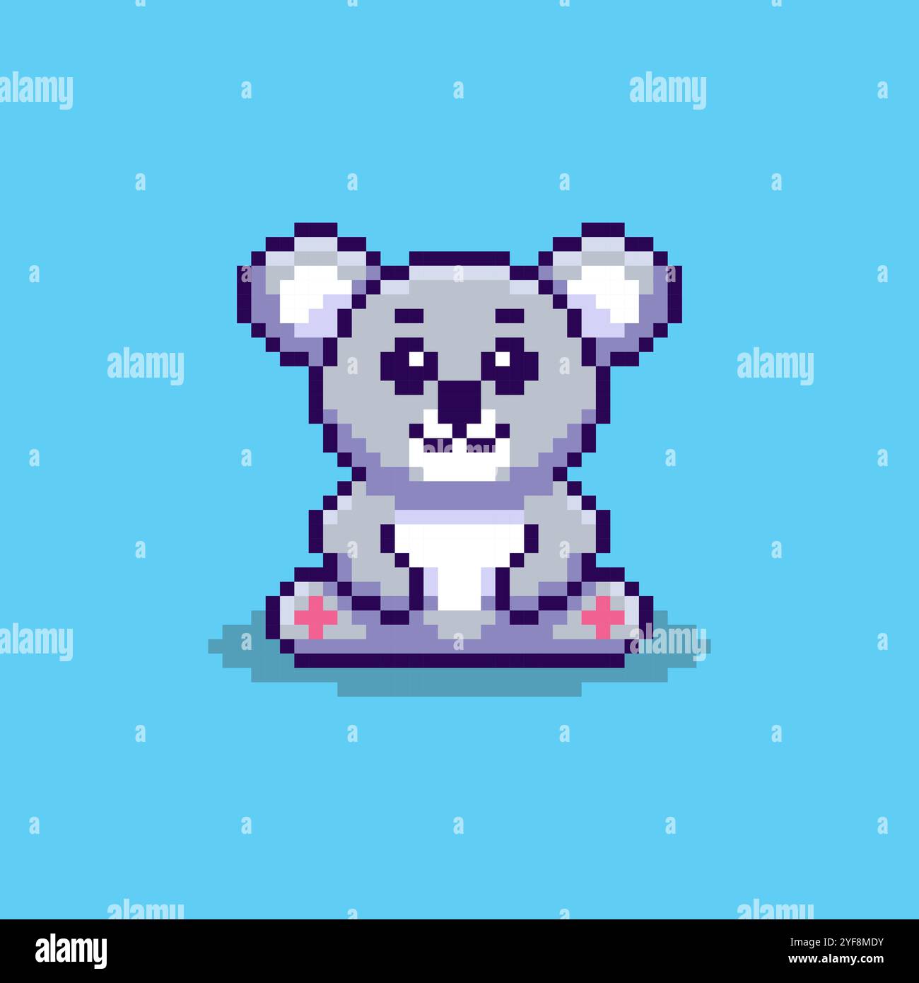 Pixel art Koala game asset design Stock Vector Image & Art - Alamy